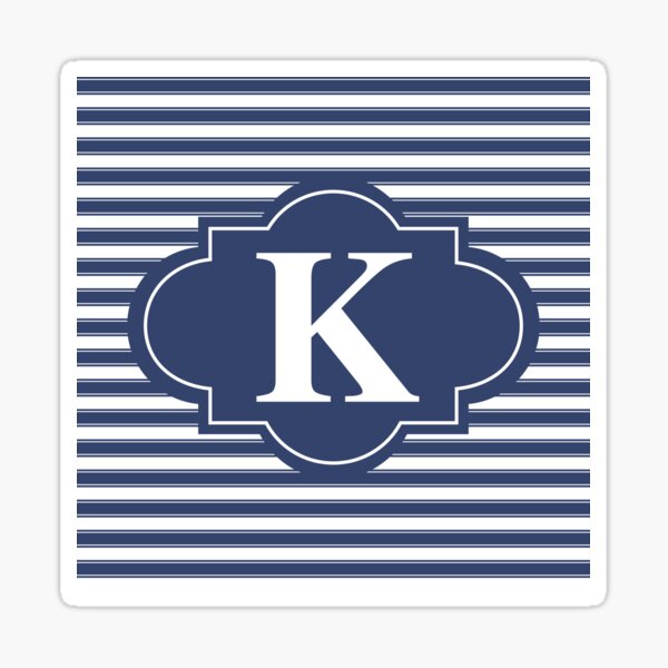 " Letter K Monogram " Sticker by LamaraK | Redbubble