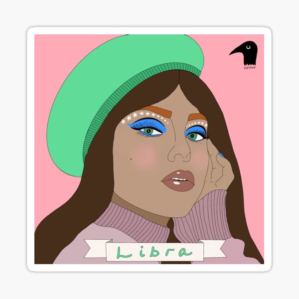 "Libra" Sticker by 0ldCr0w | Redbubble