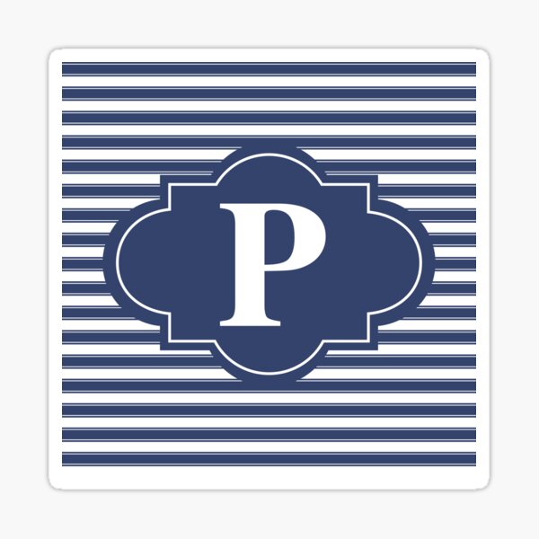 "Letter P Monogram " Sticker by LamaraK | Redbubble