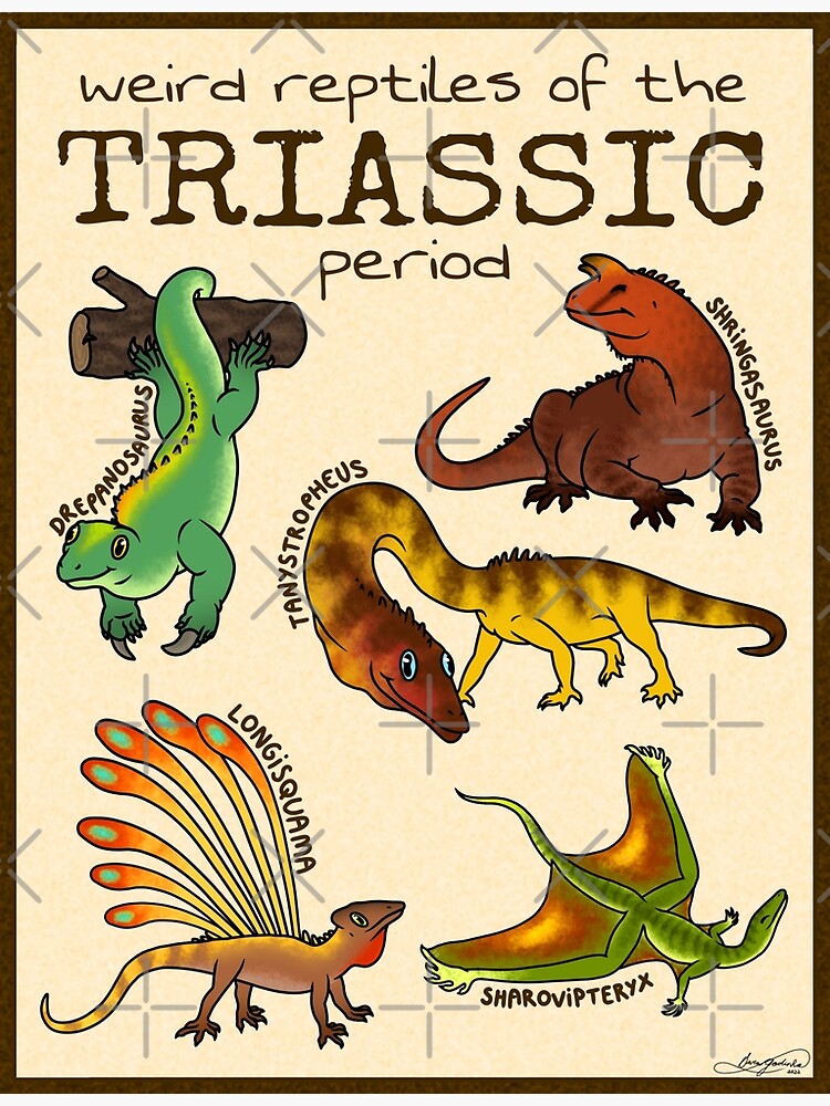 "Weird Reptiles of the Triassic Period" Poster for Sale by ...