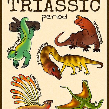 "Weird Reptiles of the Triassic Period" Sticker for Sale by ...