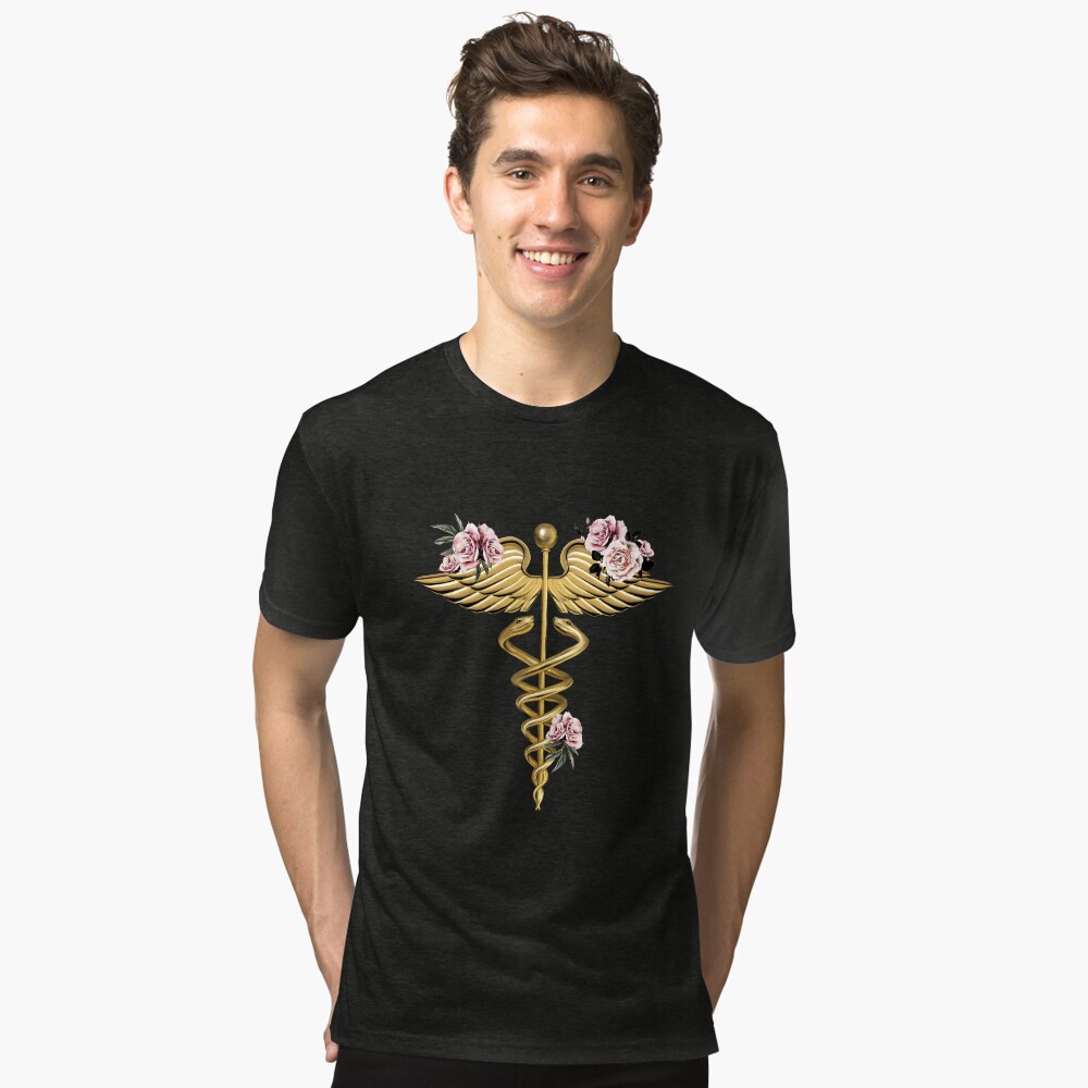 "Caduceus Art Medical, medical illustration art, floral caduceus ...
