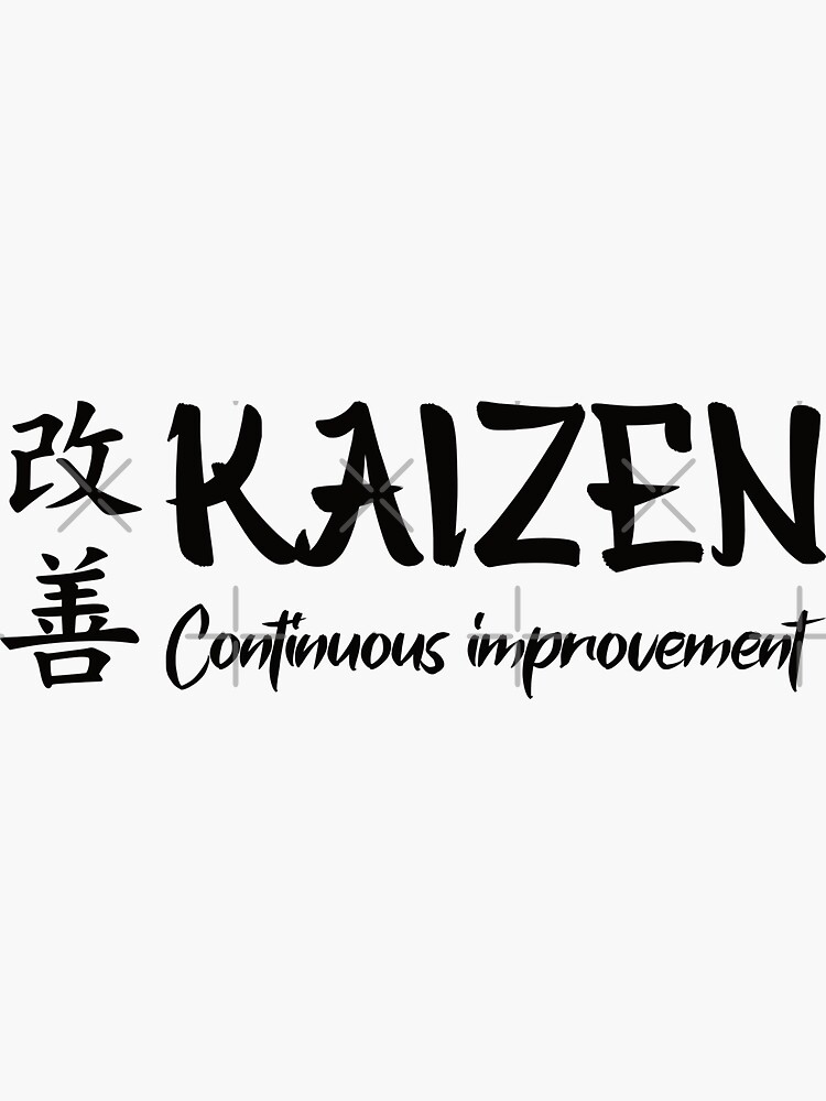 Pegatina «Letras japonesas - Kaizen - Mejora continua» de Backpack ...