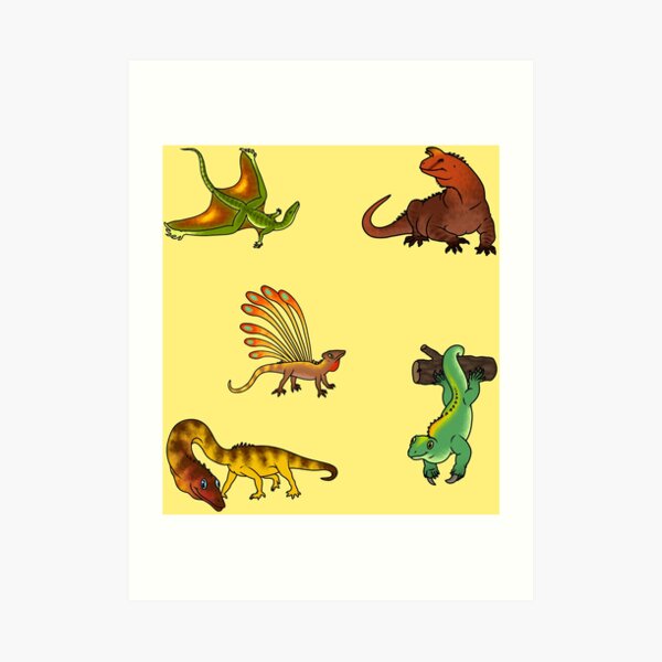 "Weird Reptiles of the Triassic Period Pack" Art Print for Sale by ...