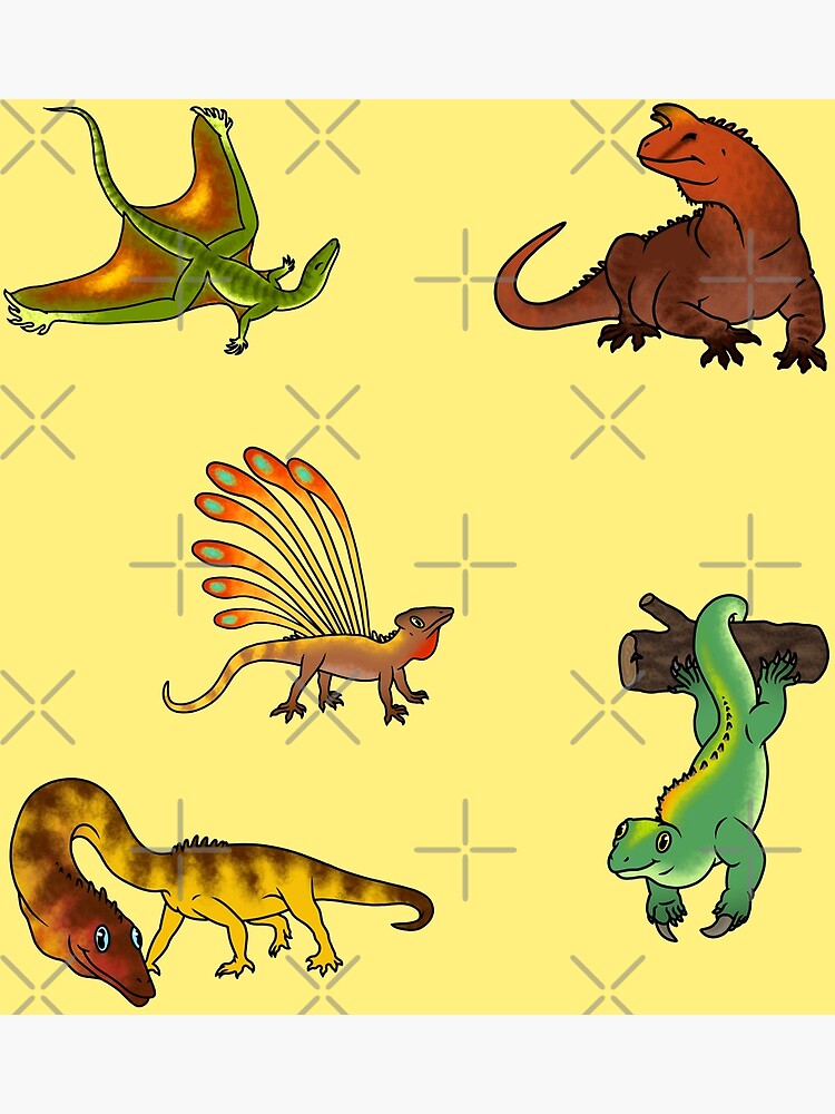 "Weird Reptiles of the Triassic Period Pack" Art Print for Sale by ...