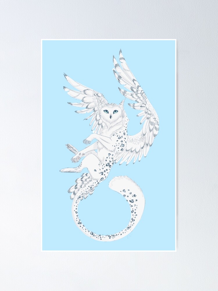 "Snow Leopard Chimera" Poster for Sale by LDArtChick | Redbubble
