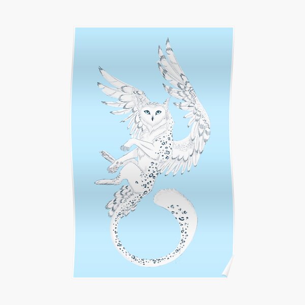 "Snow Leopard Chimera" Poster for Sale by LDArtChick | Redbubble