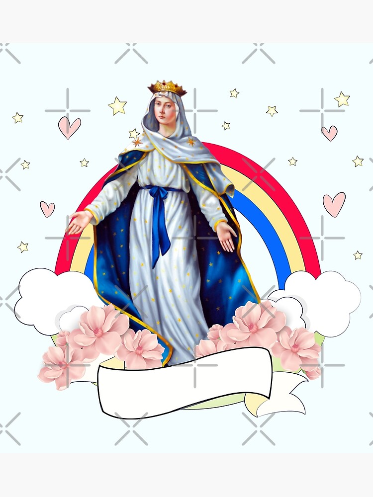 "Mary Mother Of Jesus rainbow" Poster for Sale by josephfanous | Redbubble