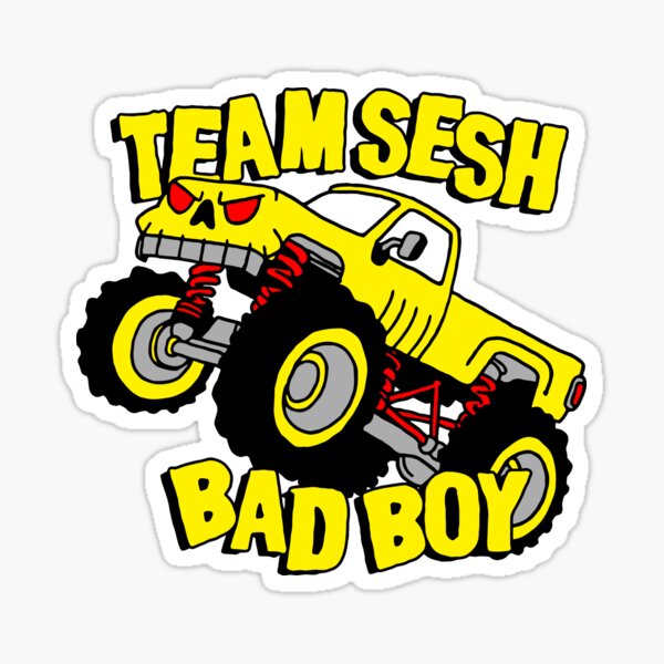 "Team Sesh Merch Teamsesh Badboy Sesh" Sticker for Sale by Rainko ...