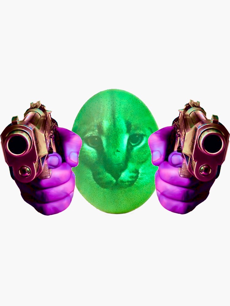 "Big floppa egg easter" Sticker by Pyniosky | Redbubble