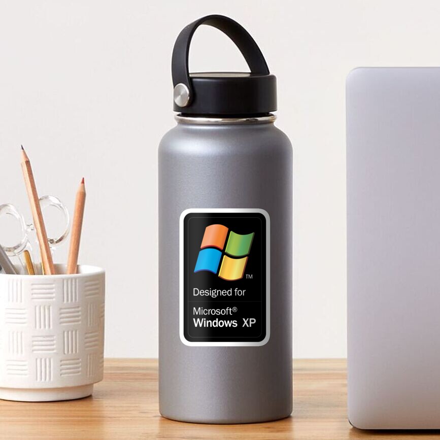 "Designed for Microsoft Windows XP" Sticker for Sale by Biochao | Redbubble