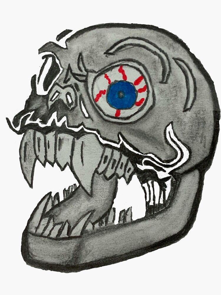 "Skully" Sticker by ReaperGear | Redbubble