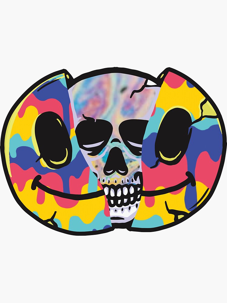 "Drippy trippy Skeleton " Sticker by FawaSticker | Redbubble