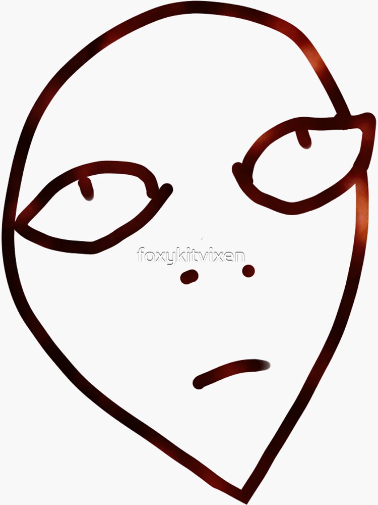 "Alien eye roll raspberry" Sticker by foxykitvixen | Redbubble