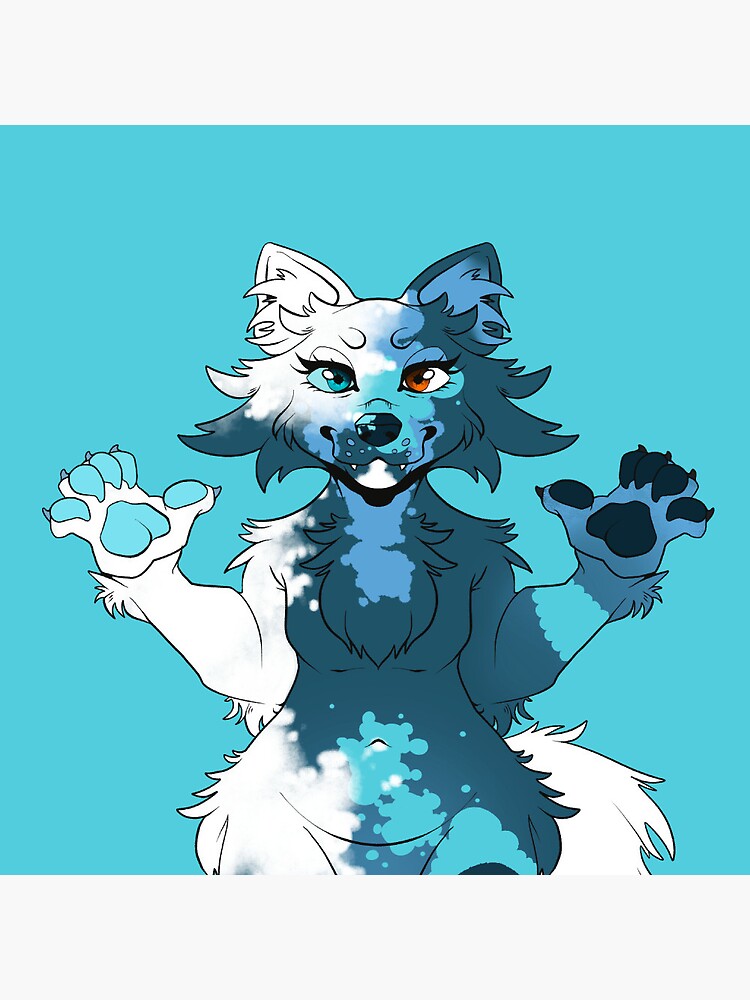 "Pibald Ice Wolf Girl | Kawaii Furry Fursona Cartoon Anime Manga | Yiff ...