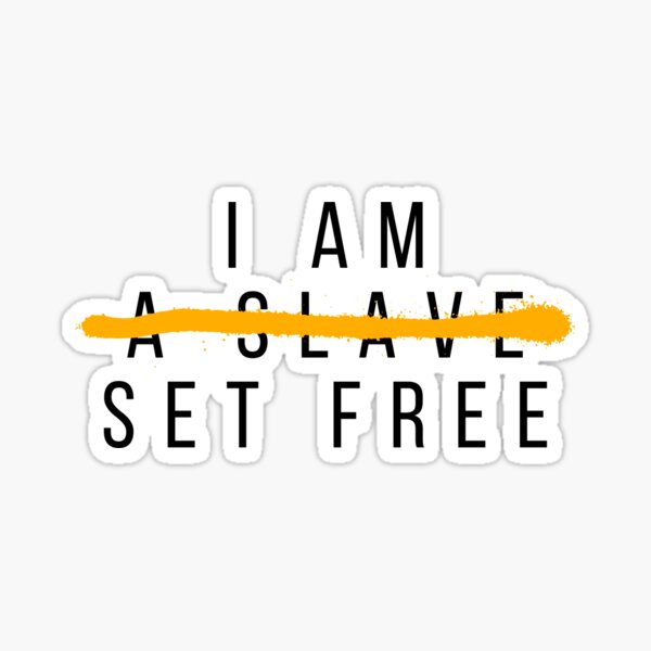 "I am set free t shirt and sticker" Sticker by Tamarica | Redbubble