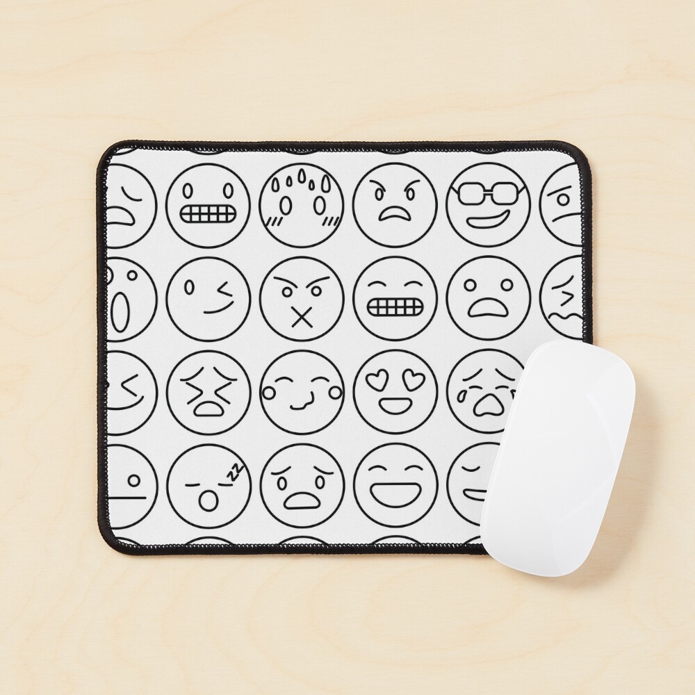 "Emoticons set. Emoji faces collection, Emojis flat style, Happy and ...