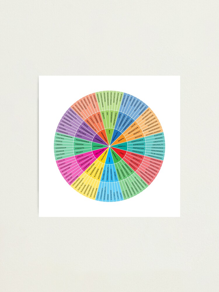 "Needs Wheel | Rainbow on White | Emotional Wellbeing Resource ...
