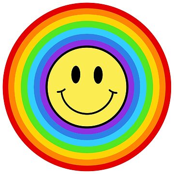 "Rainbow Smiley Face" Poster for Sale by toadsforall | Redbubble