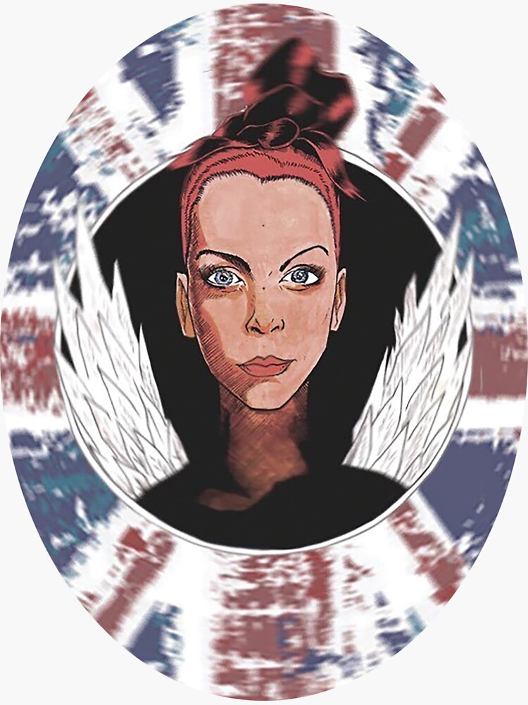 "Angry Brit Angel" Sticker for Sale by RandoDixonArt | Redbubble