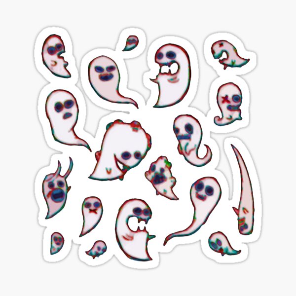 "Ghosts" Sticker for Sale by Lukahhhhhhhh | Redbubble