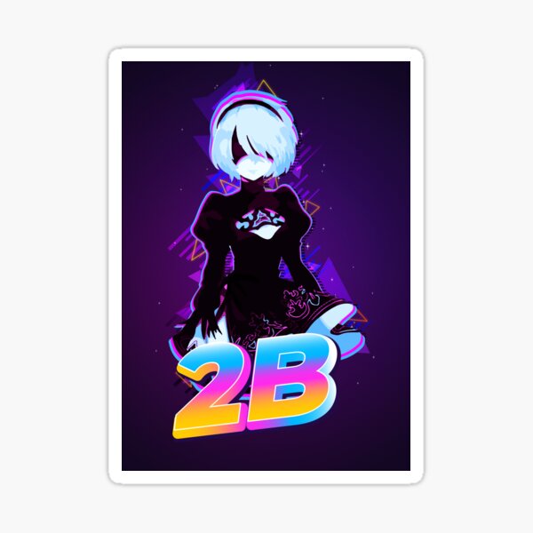 "2B | Nier Automata" Sticker by PurpleStudio6 | Redbubble