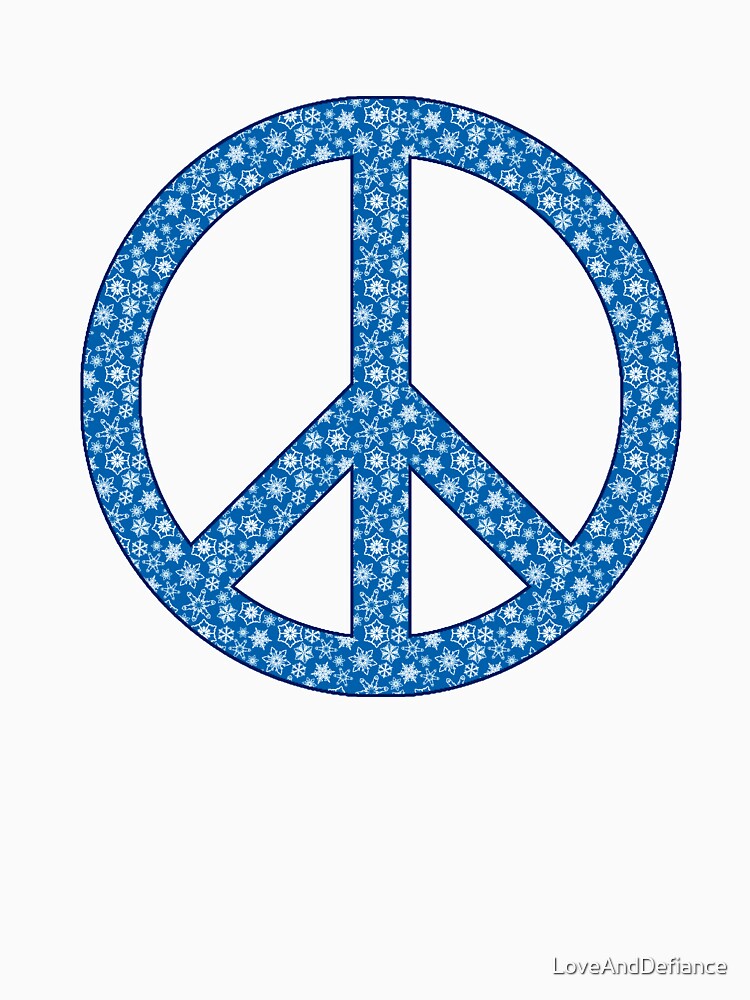"Snowflakes Peace Symbol" T-shirt by LoveAndDefiance | Redbubble