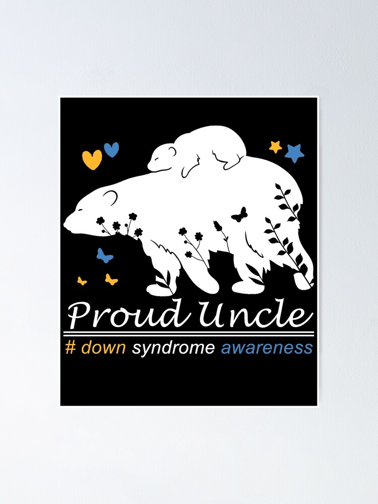 Póster «idea orgullosa del regalo del oso del día del síndrome de down ...
