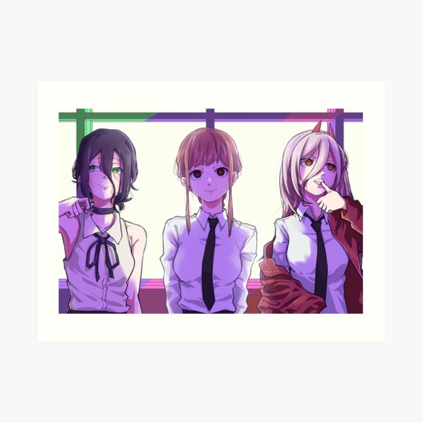 Chainsaw Man Waifus Art Print For Sale By Animemangaworld Redbubble
