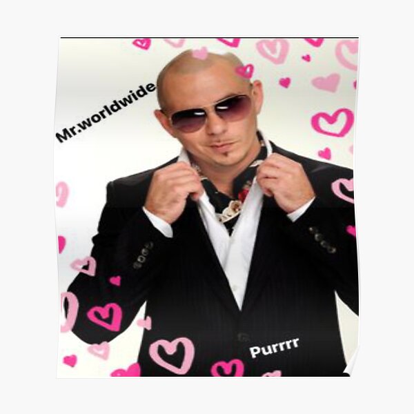 " mr worldwide" Poster by minafayez | Redbubble