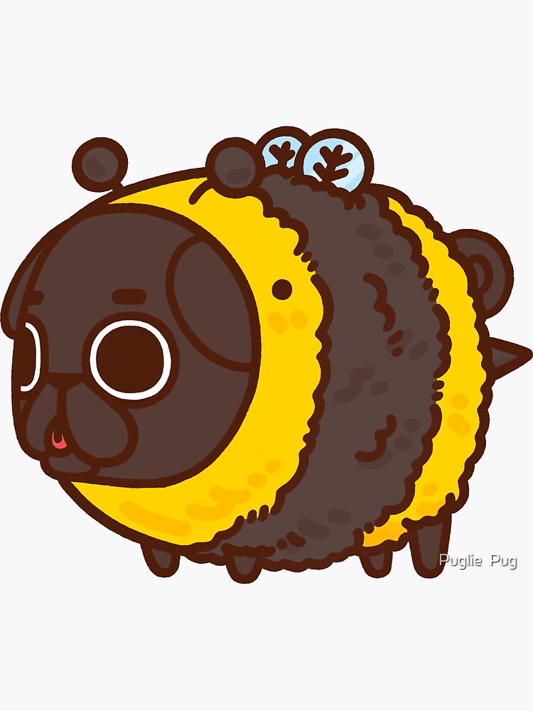 "Bee Ollie" Sticker by puglie | Redbubble