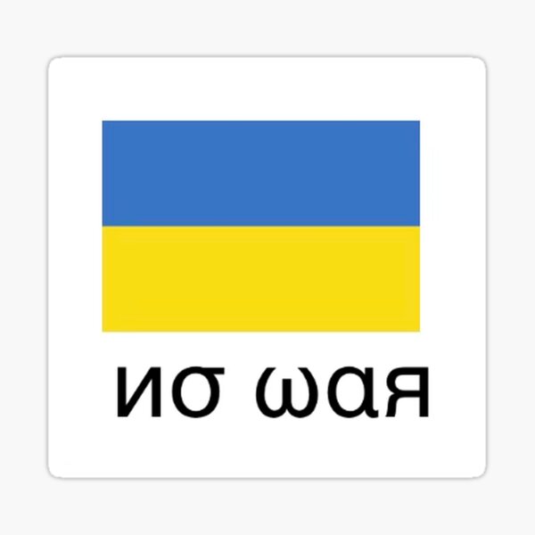 "NO WAR Ukraine support flag" Sticker for Sale by InfiniteClothes ...