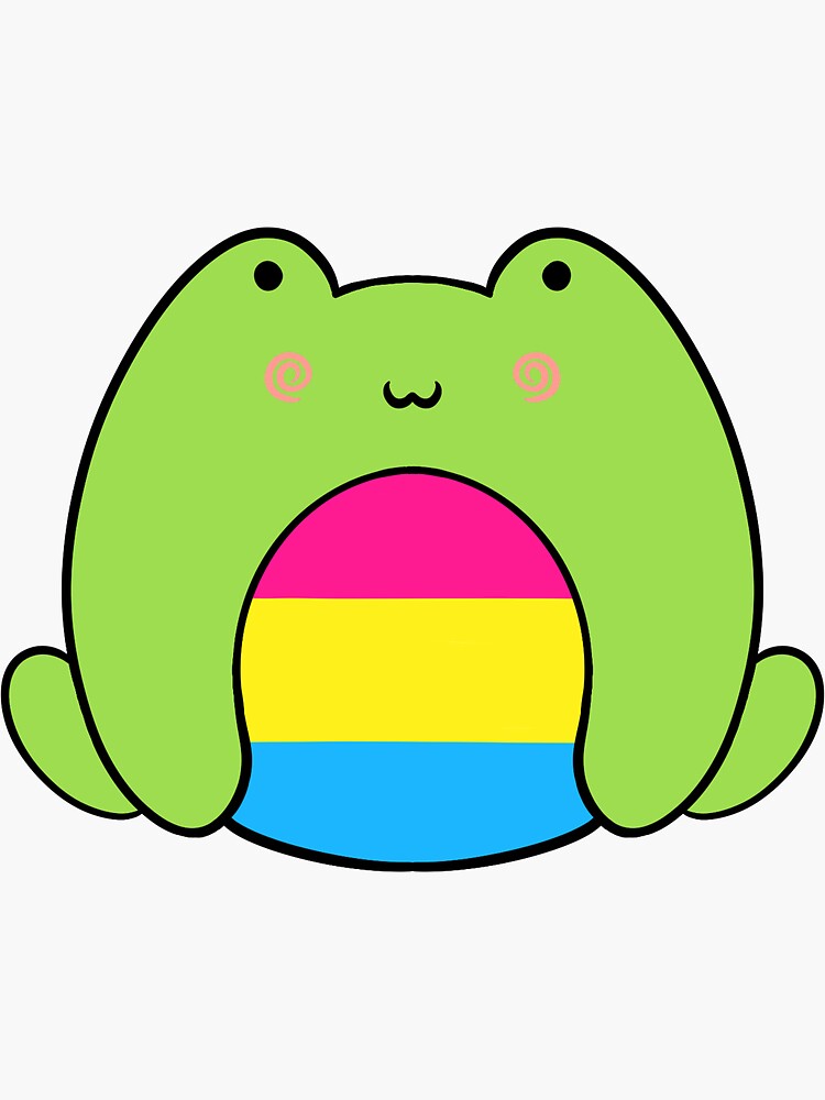 "Pansexual Pride Frog!" Sticker by scoutthepossum | Redbubble