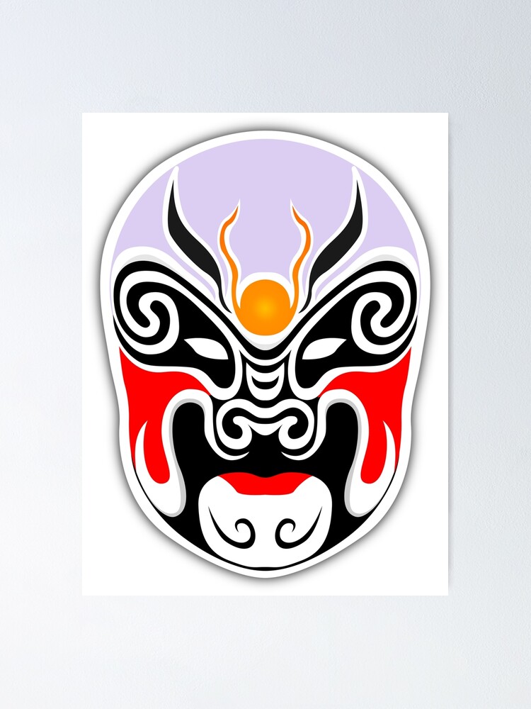 "Beautiful Chinese Opera Mask" Poster for Sale by sezyoo | Redbubble