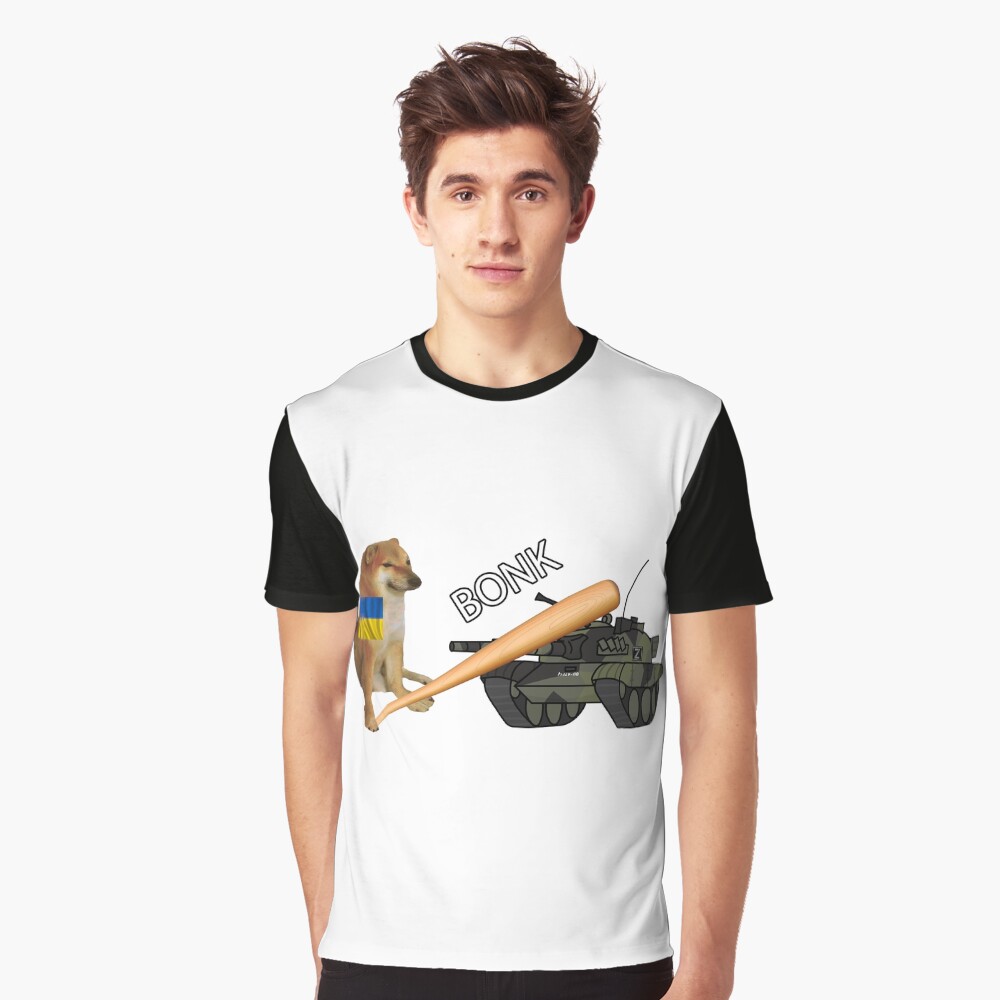 "Ukrainian Cheems Bonk a Russian Tank" Sticker for Sale by UncleApo ...