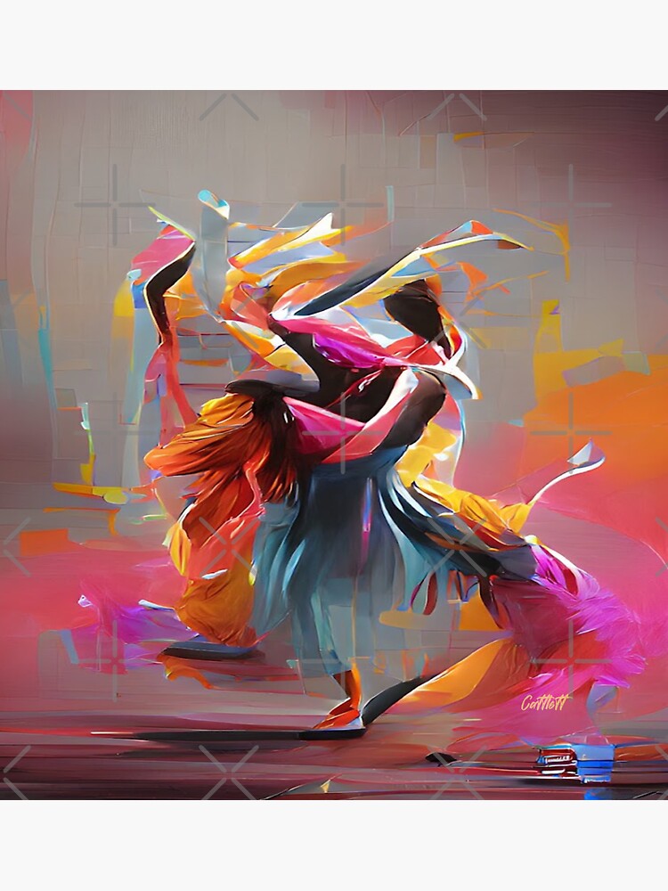 "Dancers - Modern Abstract Art - Dance" Sticker by CattlettArt | Redbubble