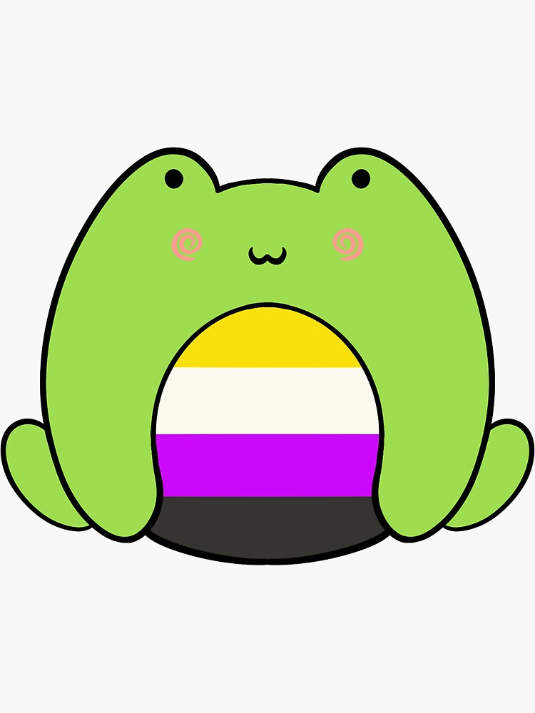 "Non-Binary Pride Frog!" Sticker by scoutthepossum | Redbubble