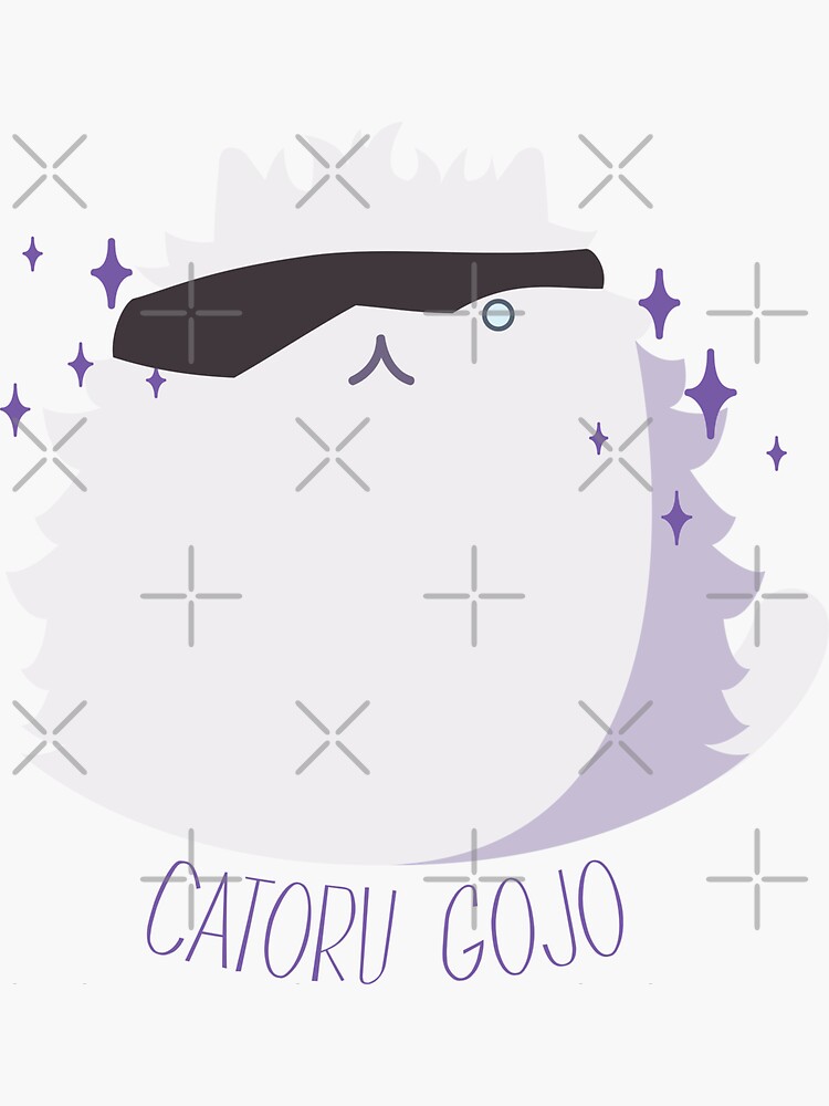 "Chibi Gojo Cat" Sticker by Lee-Dunmire | Redbubble