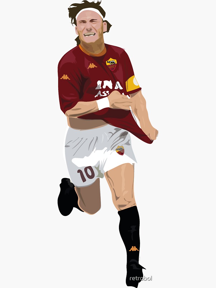 "Totti" Sticker by retrobol | Redbubble