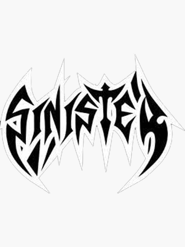 "best logo - sinister" Sticker by mwarenhw | Redbubble