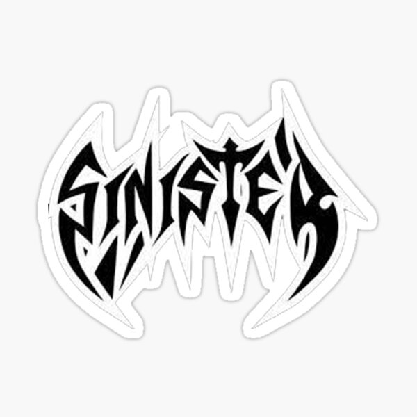 "best logo - sinister" Sticker by mwarenhw | Redbubble