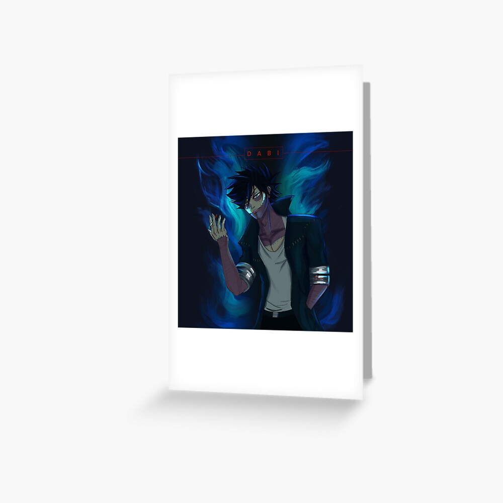 "Dabi Blue Flame BNHA" Greeting Card by Ever-Wraith | Redbubble