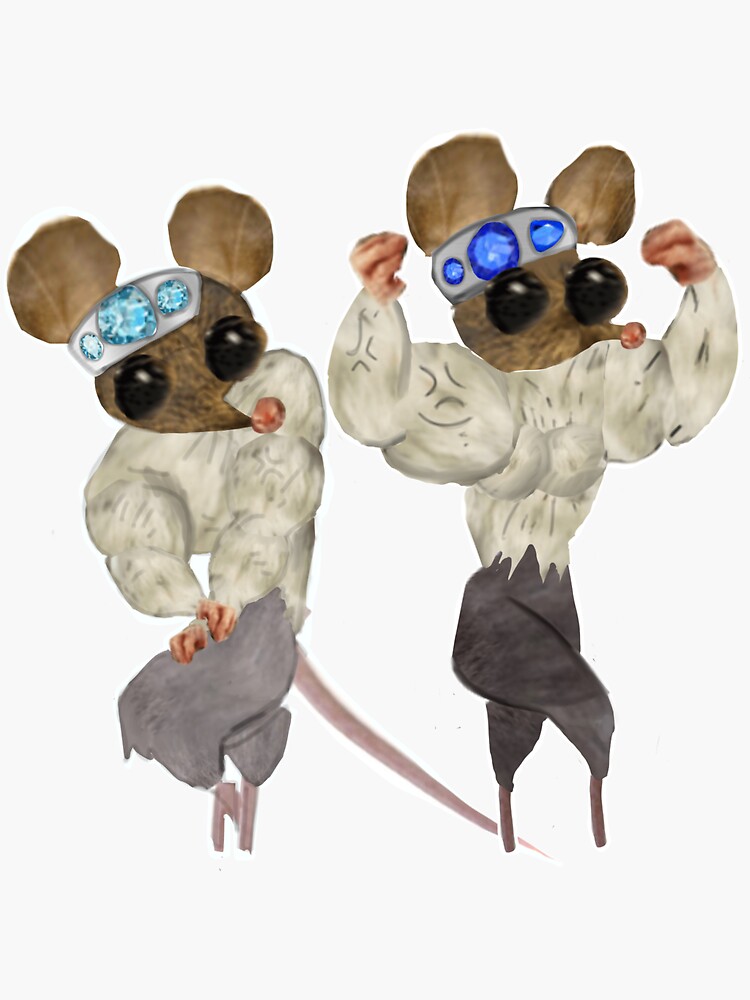 "Muscle mice" Sticker by agonza31 | Redbubble
