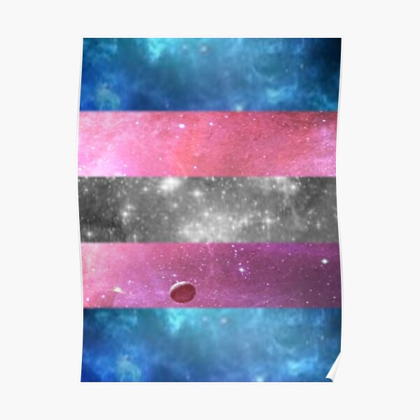 "Galaxy Trans Flag" Poster by ptvaustin | Redbubble