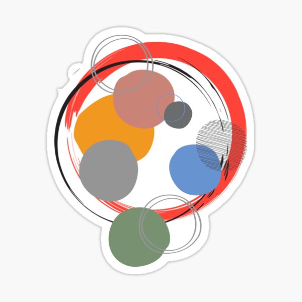 "Circles in Motion" Sticker for Sale by NDNlook | Redbubble