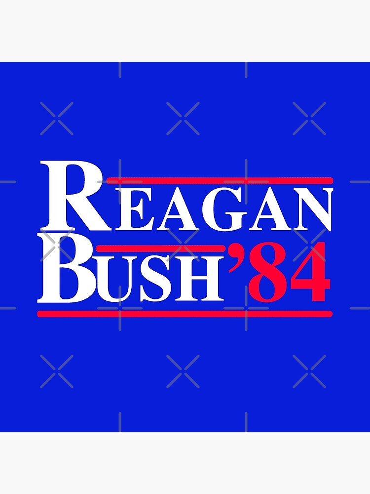 "Reagan Bush '84 Retro Logo Red White Blue Election Ronald George 1984 ...