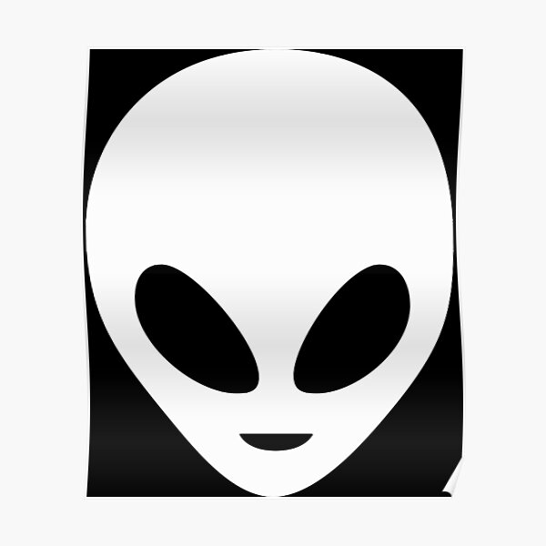 "Little Alien Head" Poster for Sale by AcaxaHino | Redbubble