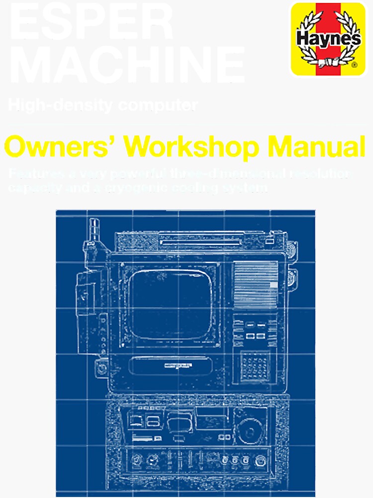 "Esper Machine Manual Blade Runner Film" Sticker by Triangle909 | Redbubble