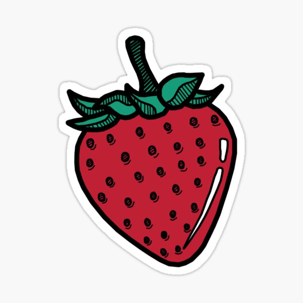 "Powder Pink - Strawberry" Sticker for Sale by tosojourn | Redbubble
