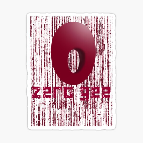"Zero Gee " Sticker by GeekbotDesigns | Redbubble